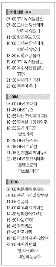 [28일(土) 서울신문 STV·OBS·EBS] | 연예 | 방송