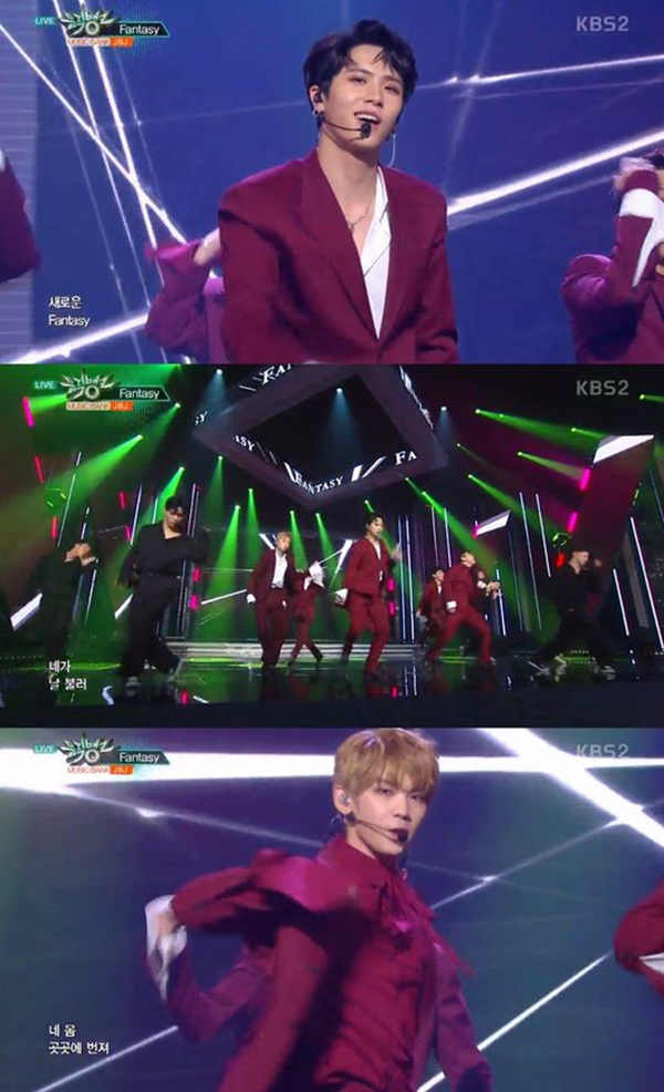 ‘뮤직뱅크’ JBJ ‘판타지’ 무대 완벽 소화 ‘섹시한 와인컬러 수트’